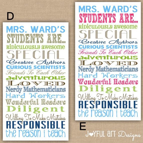 Custom Made Motivational Classroom Poster PRINTABLE. Classroom - Etsy