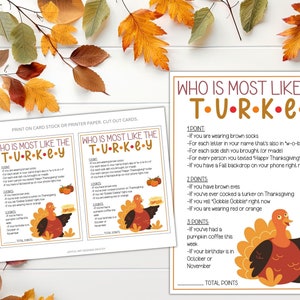 Thanksgiving Turkey Game / Fun Thanksgiving Game / Icebreaker Activity ...