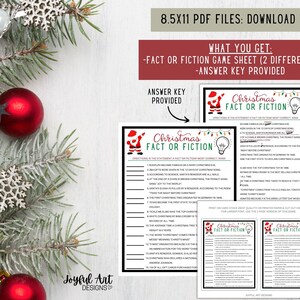 Christmas Fact or Fiction Game / Christmas Party Games / Fun Christmas ...