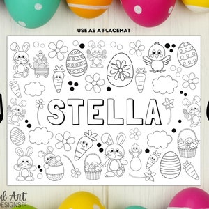 Personalized Easter for Kids, Easter Coloring Pages, Printable Easter ...