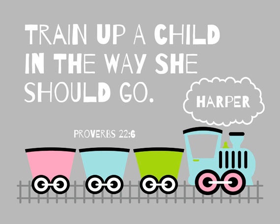 Train up A Child PRINTABLE Wall Art. Proverbs 22:6 Scripture Decor ...
