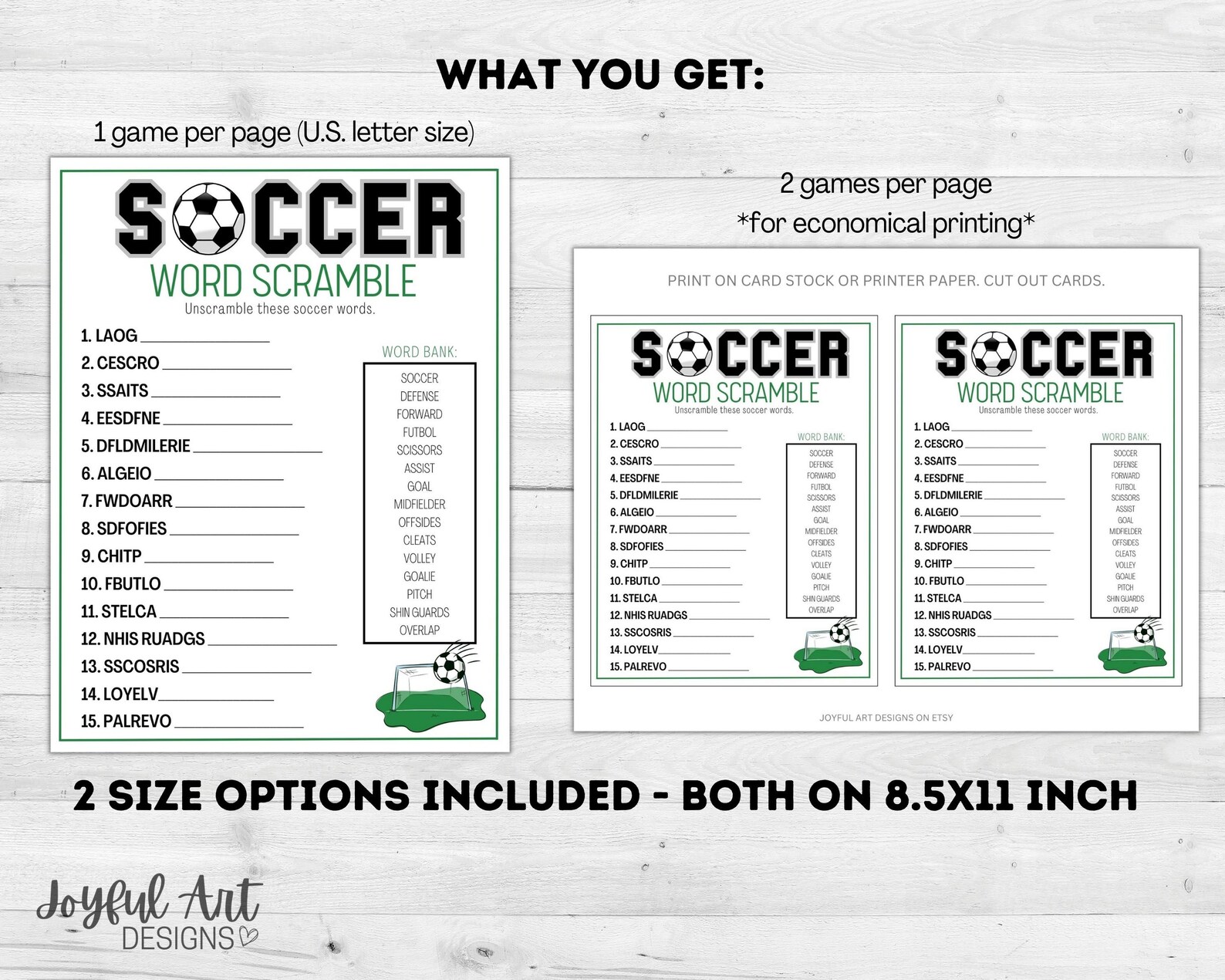 Soccer Word Scramble Game / Printable Soccer Team Party Games / Soccer ...