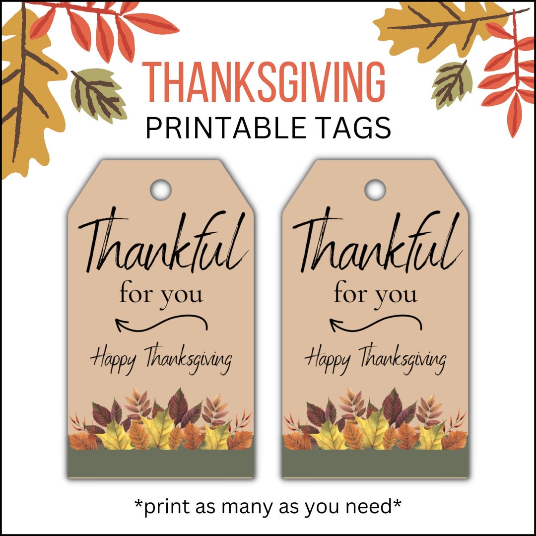 Thanksgiving, Favor Tags, so Very Thankful, Tags, Thanksgiving Name ...
