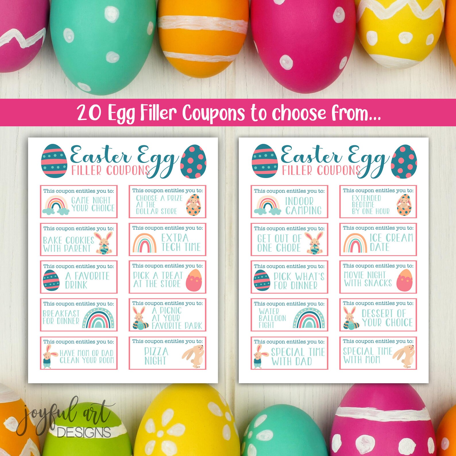 Easter Egg Filler Coupons / Easter Egg Fillers / Egg Fillers - Etsy