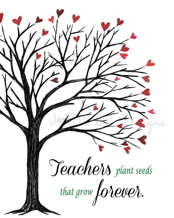 Teachers Plant Seeds That Grow Forever PRINTABLE. Custom Teacher Name ...