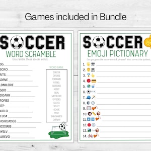 Soccer Game BUNDLE / Printable Soccer Party Games / World Cup Games for ...