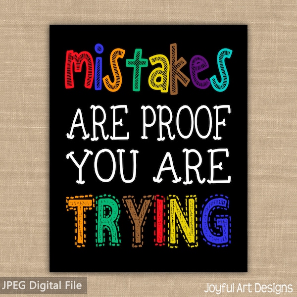 Mistakes Are Proof - Etsy