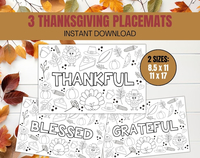 Thanksgiving Kids Activities Placemat - Fun Printable Designs for ...