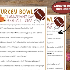 Thanksgiving Trivia Game / Thanksgiving Fowl Play Turkey Game / True or ...