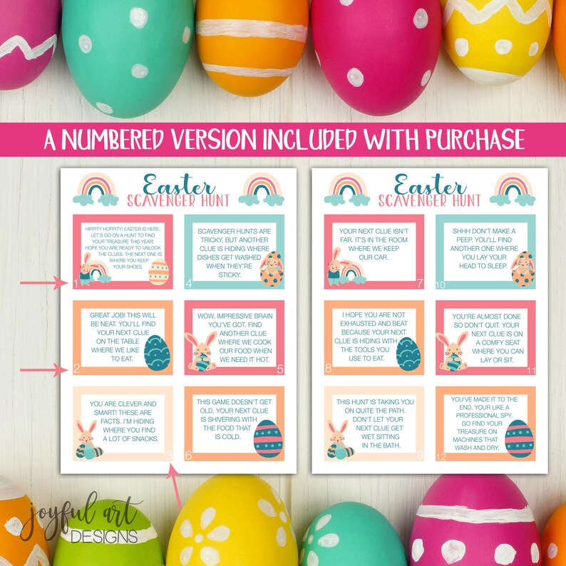 Easter Scavenger Hunt / Easter Party Games / Indoor Scavenger Hunt ...