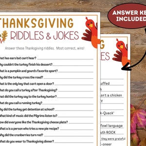 Thanksgiving Riddles / Thanksgiving Riddle Me This Trivia Game ...