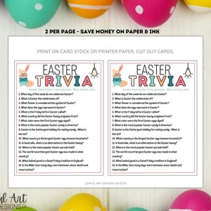 Easter Trivia / Printable Easter Games / Easter Activities for Kids and ...