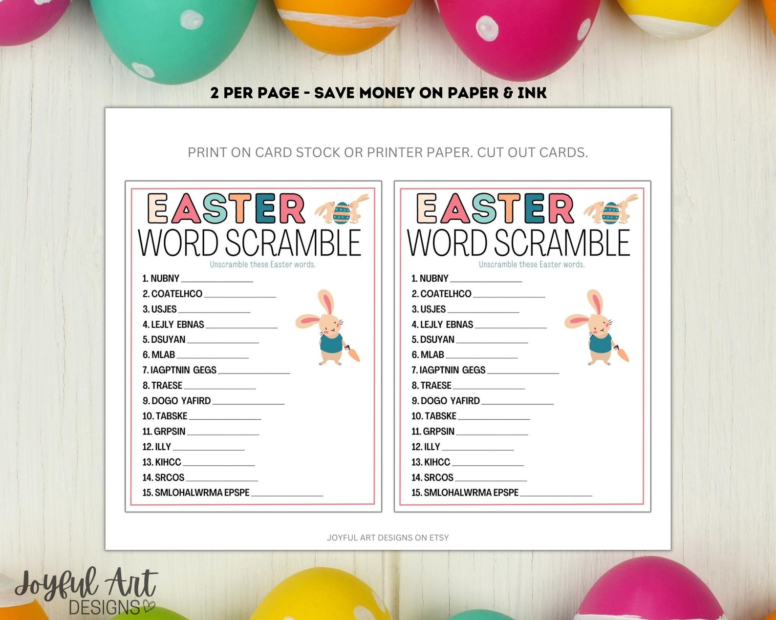 Easter Word Scramble / Printable Easter Games / Easter - Etsy