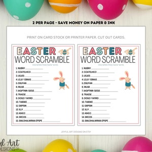 Easter Word Scramble / Printable Easter Games / Easter Activities for ...