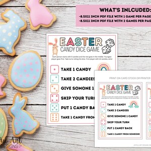 Easter Candy Dice Game / Easter Party Games / Printable Easter Games ...
