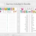 Summer Game BUNDLE / Summer Party Games / Printable Summertime Games ...