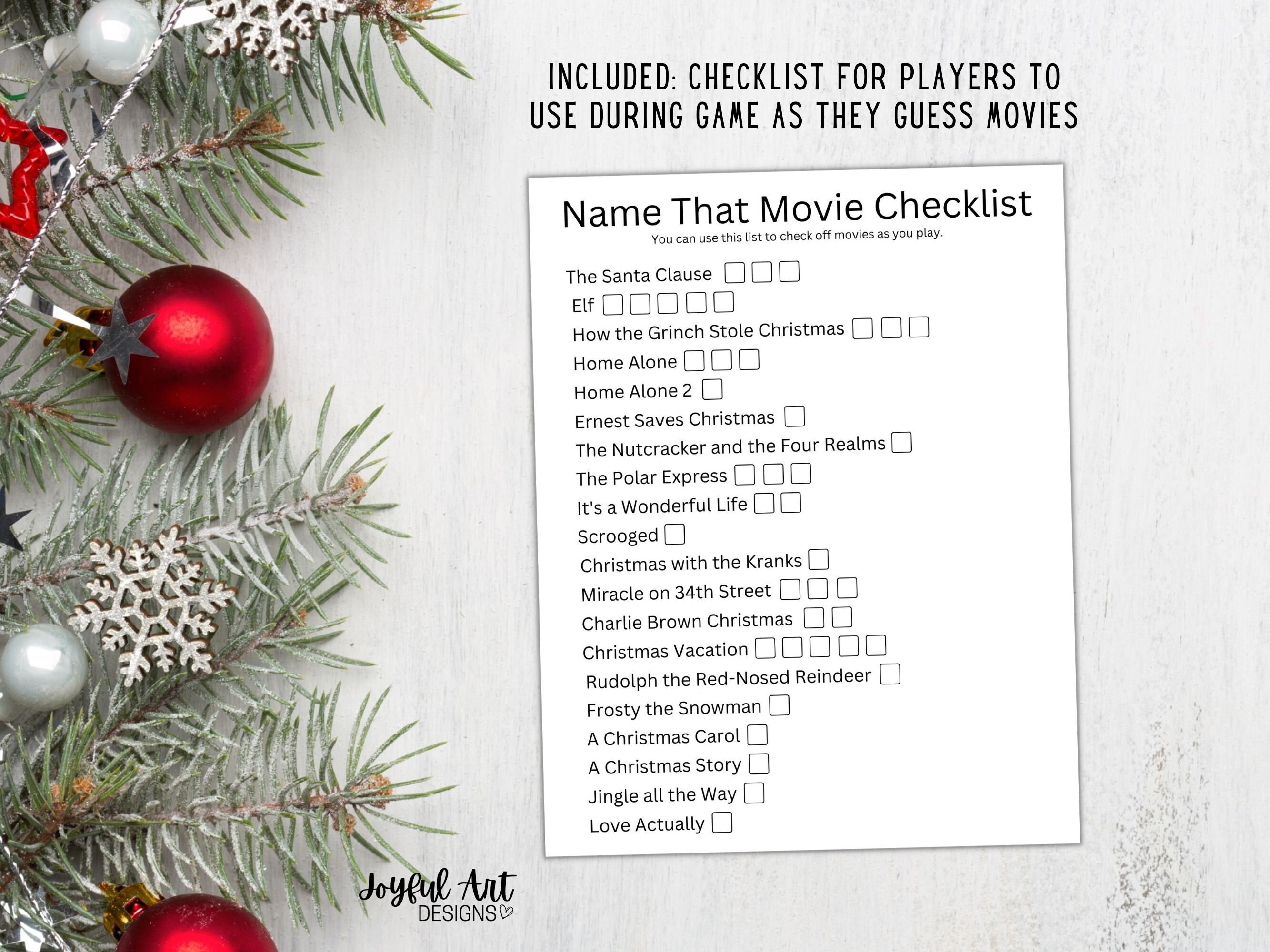 Name That Movie Christmas Game, Guess the Christmas Movie, Christmas ...