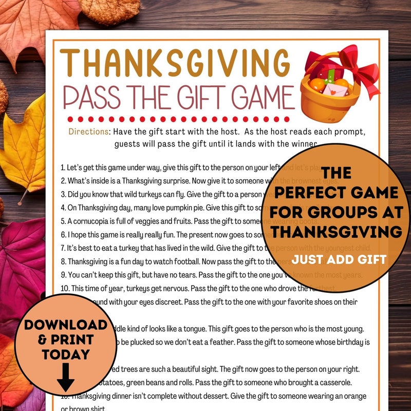 Pass the Present Game - Etsy