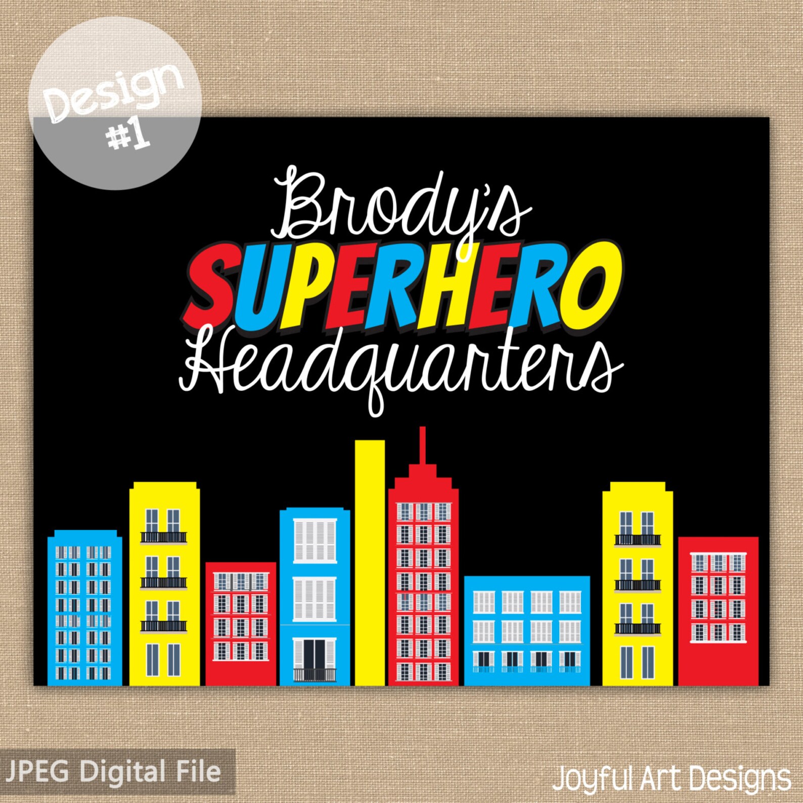 Superhero Headquarters PRINTABLE. Superhero Birthday Party. - Etsy