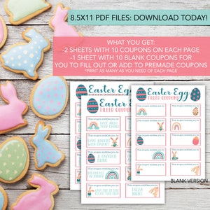 Easter Egg Filler Coupons / Easter Egg Fillers / Egg Fillers for Kids ...