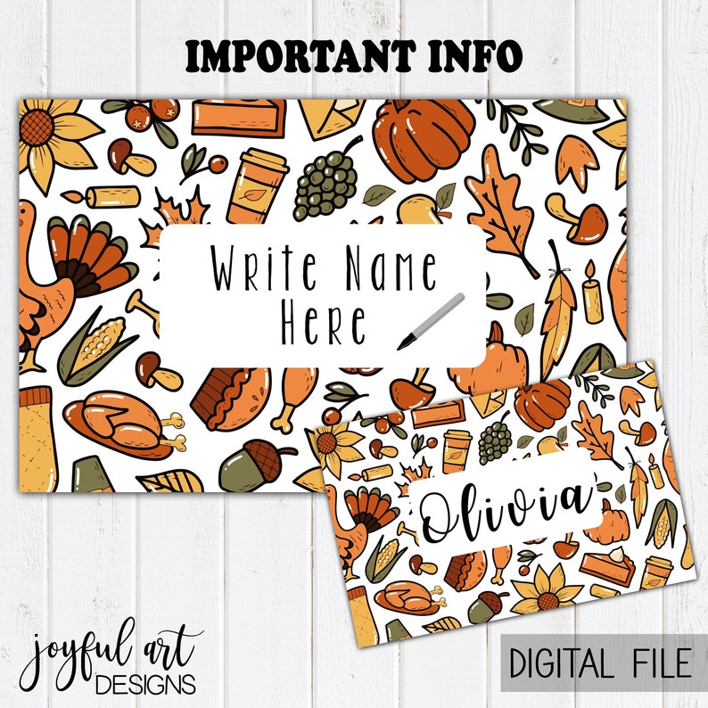 Printable Thanksgiving Placemat Fall Table Decor Fall - Etsy
