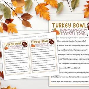 Thanksgiving Trivia Game / Thanksgiving Fowl Play Turkey Game / True or ...