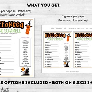 Halloween Word Scramble Game / Halloween Party Games / Printable ...
