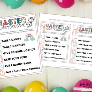 Easter Candy Dice Game / Easter Party Games / Printable Easter Games ...