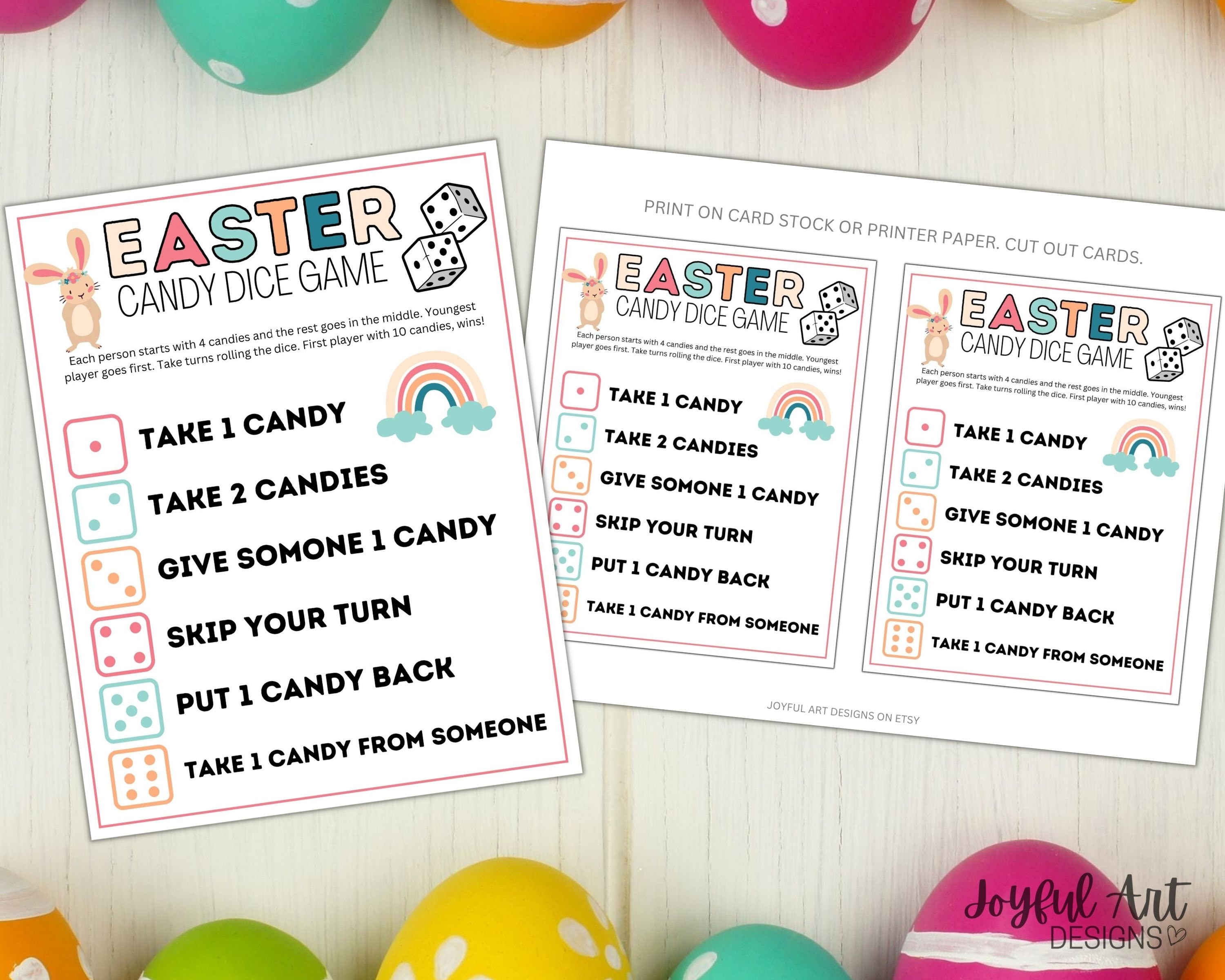 Easter Candy Dice Game / Easter Party Games / Printable Easter Games ...
