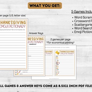 Thanksgiving Printable Games / Thanksgiving Game BUNDLE / Friendsgiving ...