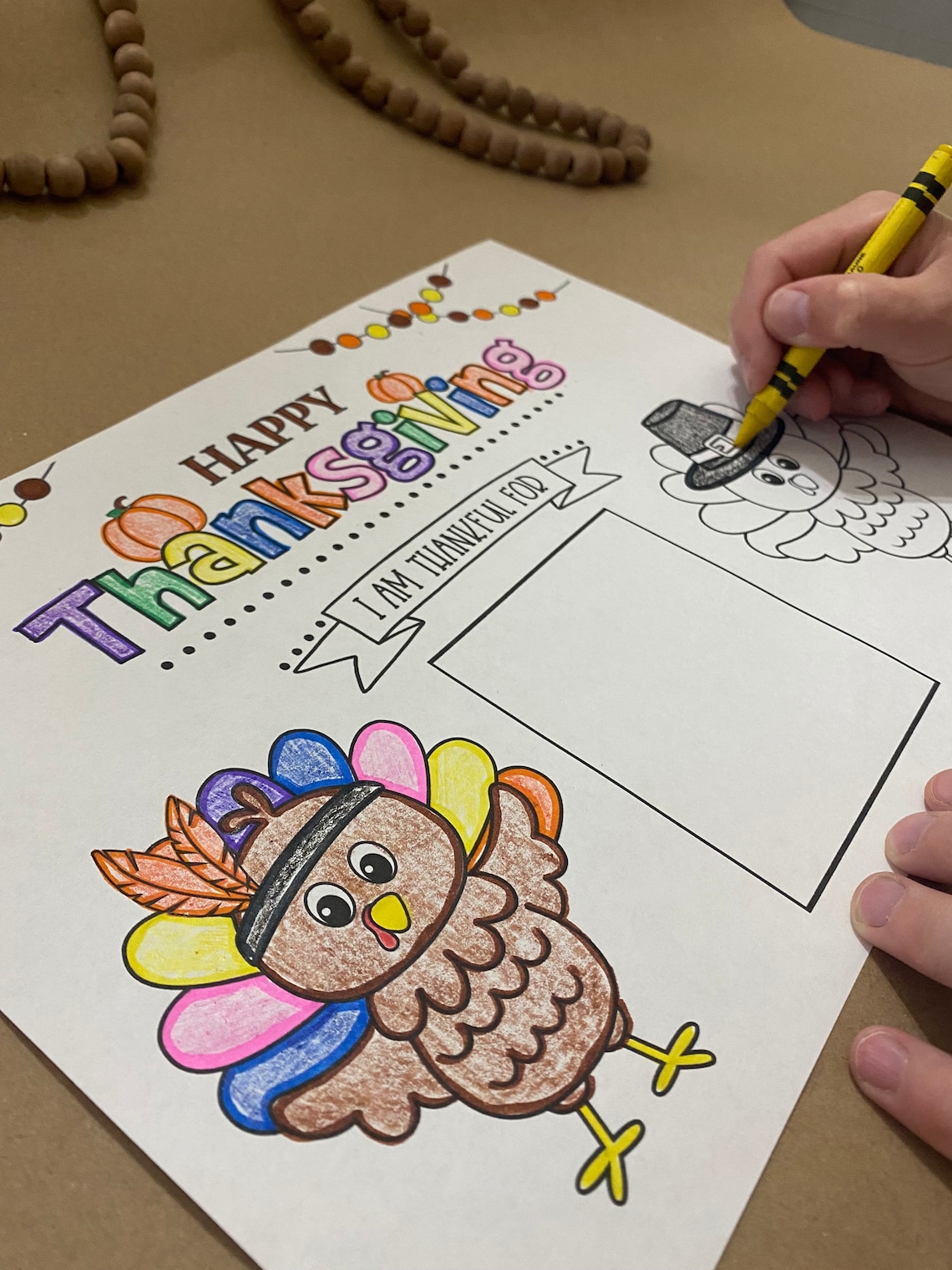 Printable Thanksgiving Placemat 8.5x11 and 11x17 Kid's - Etsy