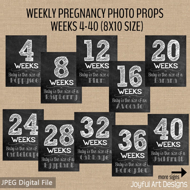 Pregnancy Weekly Signs - Etsy