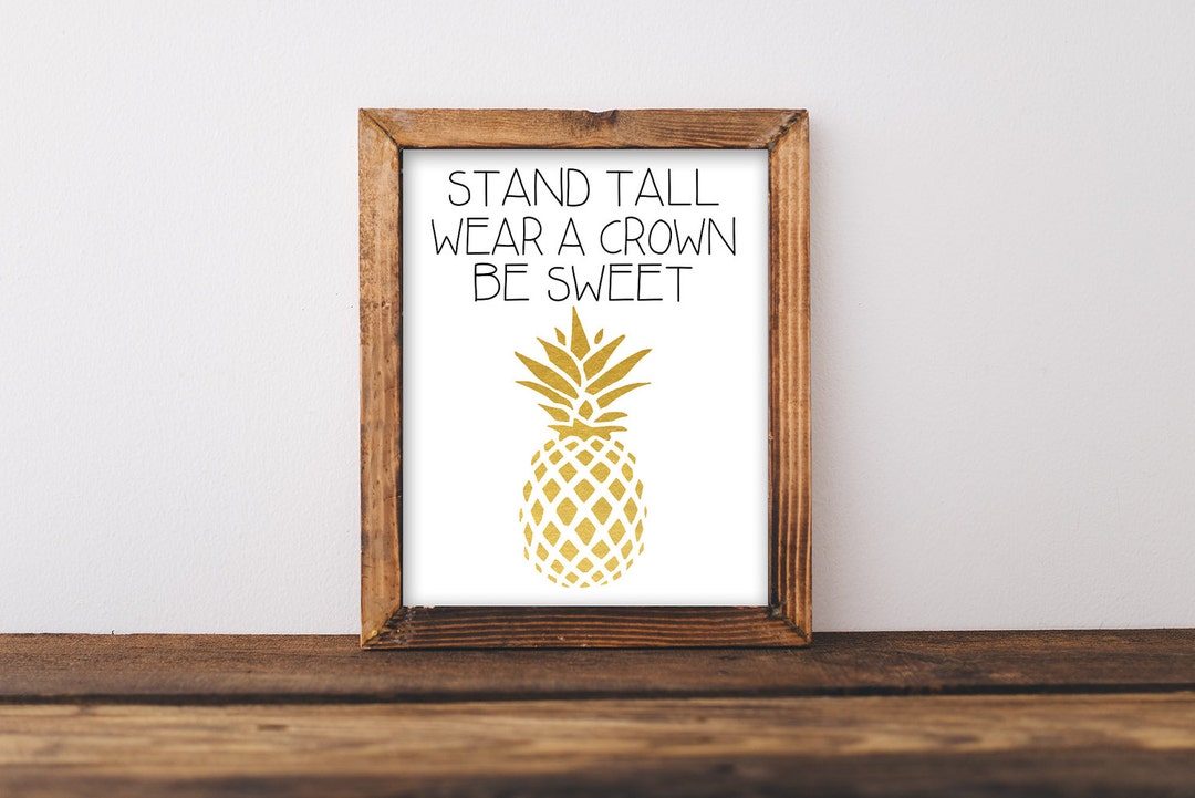 Be a Pineapple Kitchen Sign. Girl Nursery Pineapple Decor. Pineapple ...