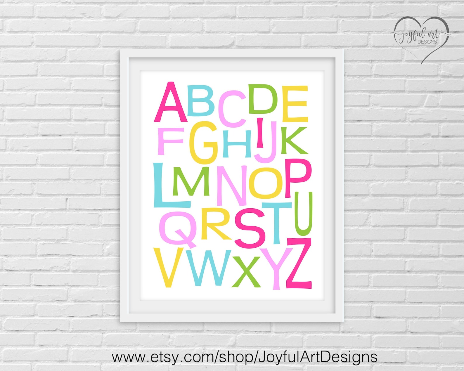 Alphabet Children's Decor. Alphabet Poster. Uppercase - Etsy