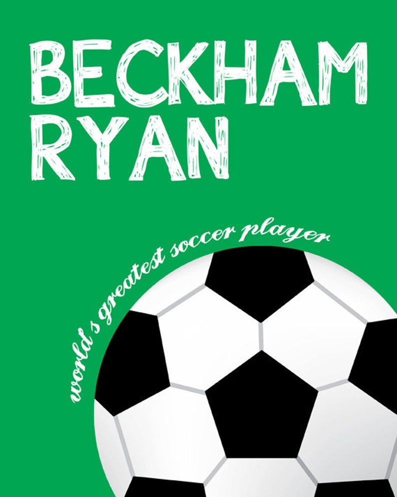 Soccer Sign. Custom Name PRINTABLE Sign. Sports Decor. Soccer Sign ...