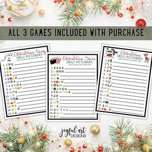 Christmas Emoji Pictionary Game, Christmas Party Games, Fun Christmas ...