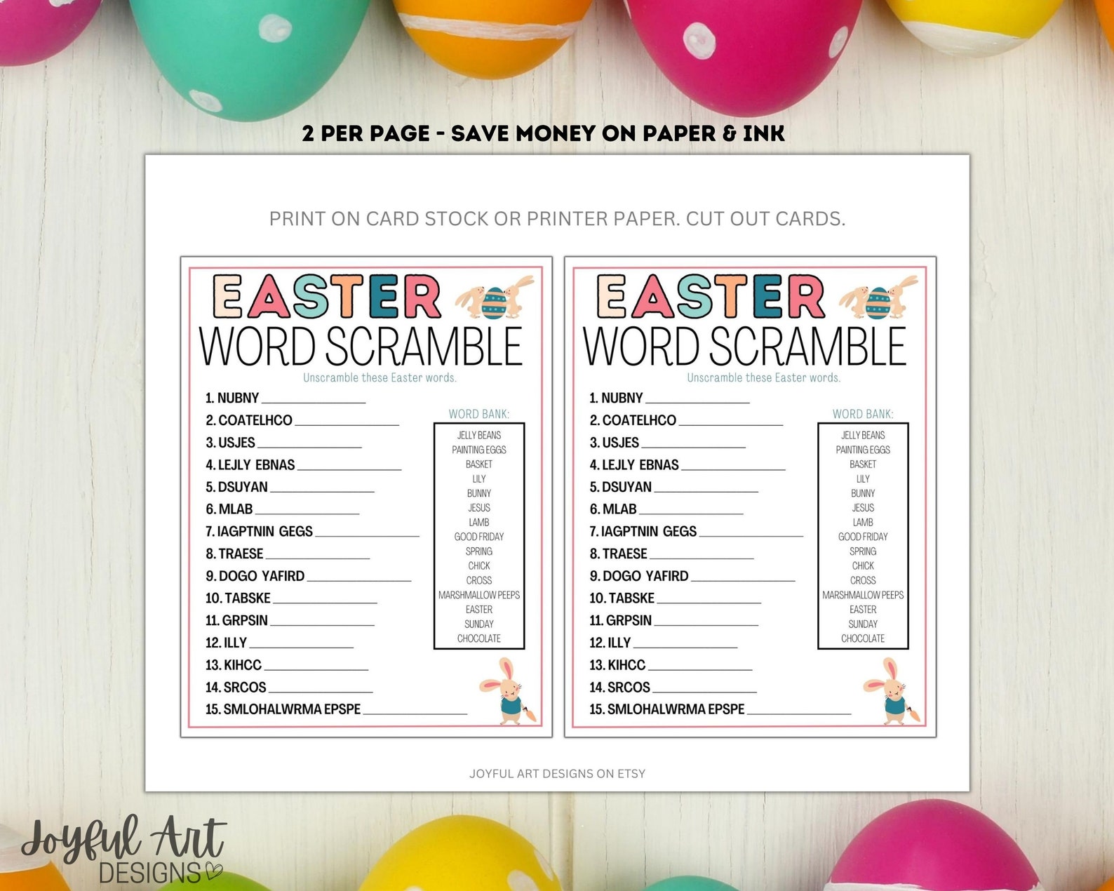 Easter Word Scramble / Printable Easter Games / Easter - Etsy