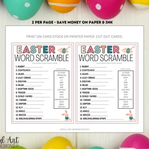 Easter Word Scramble / Printable Easter Games / Easter Activities for ...