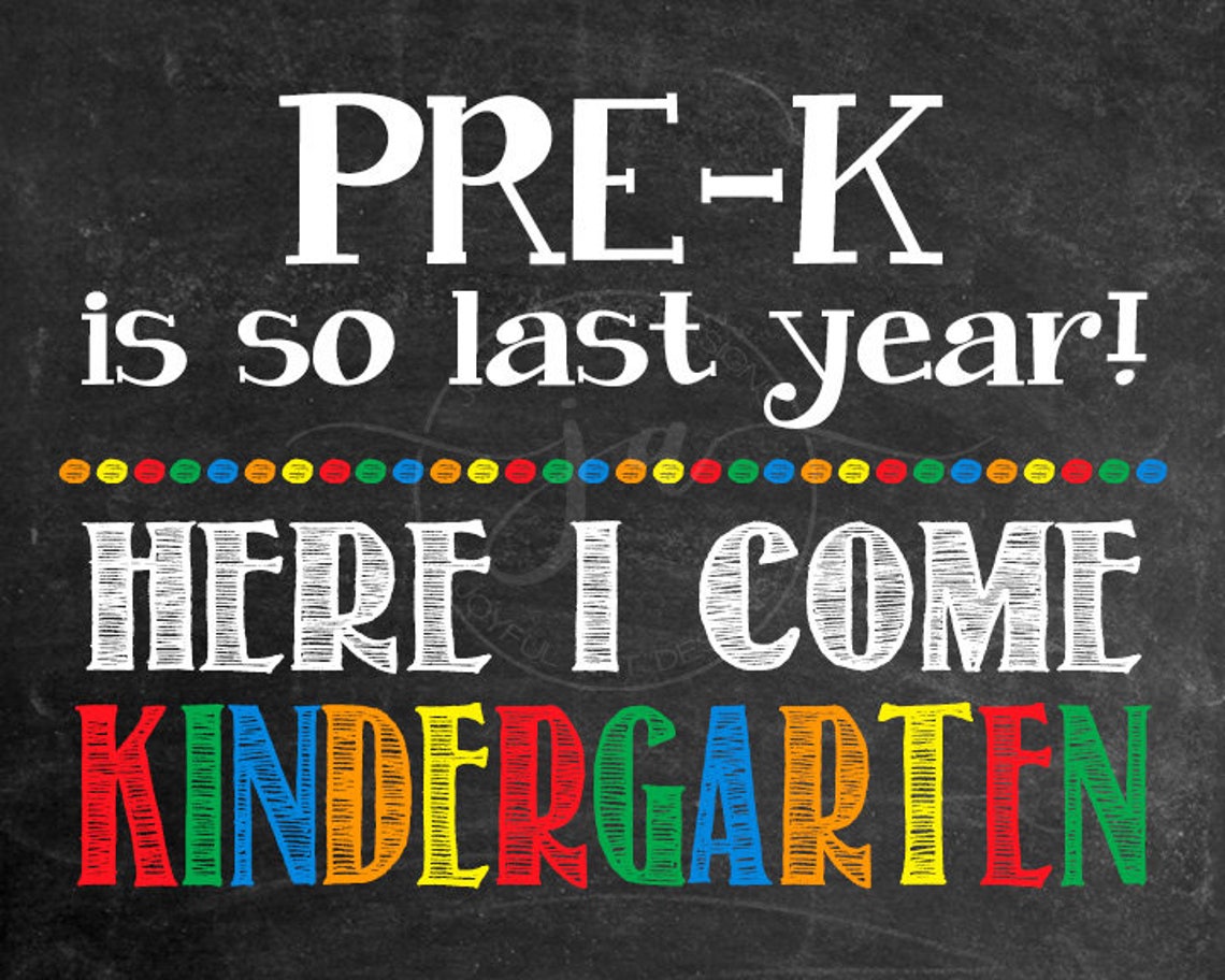 Last Day of School for Pre-k Chalkboard PRINTABLE Sign. Pre-k is so ...