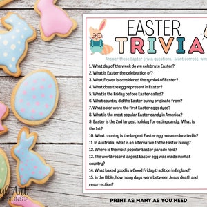 Easter Trivia / Printable Easter Games / Easter Activities for Kids and ...