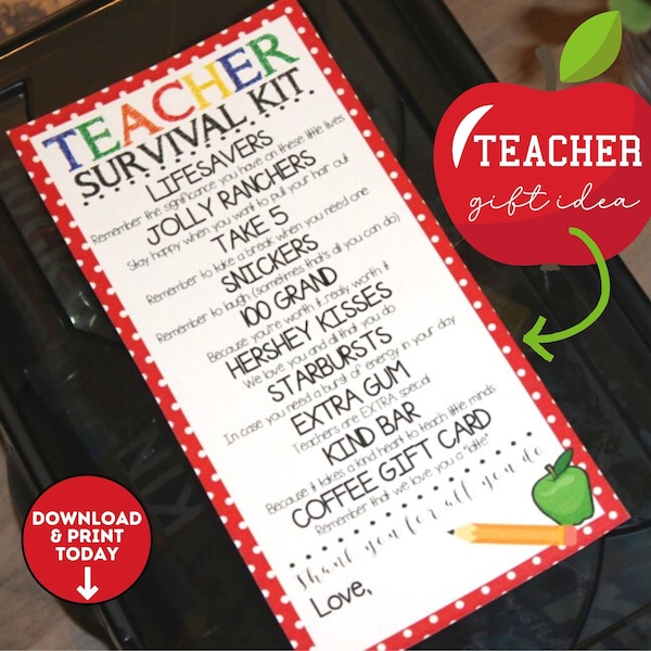 Customize Teacher Survival Kit - Etsy