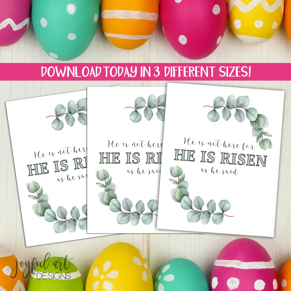 He is Risen Printable. Easter Printable. Easter Decor. He is | Etsy