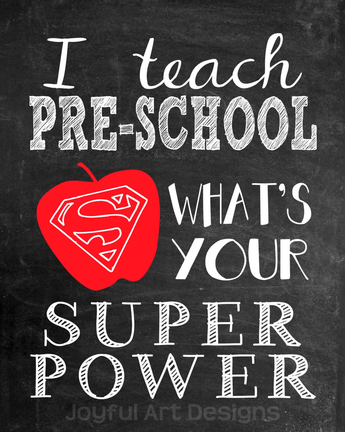 I Teach What's Your Superpower PRINTABLE Chalkboard Sign - Etsy