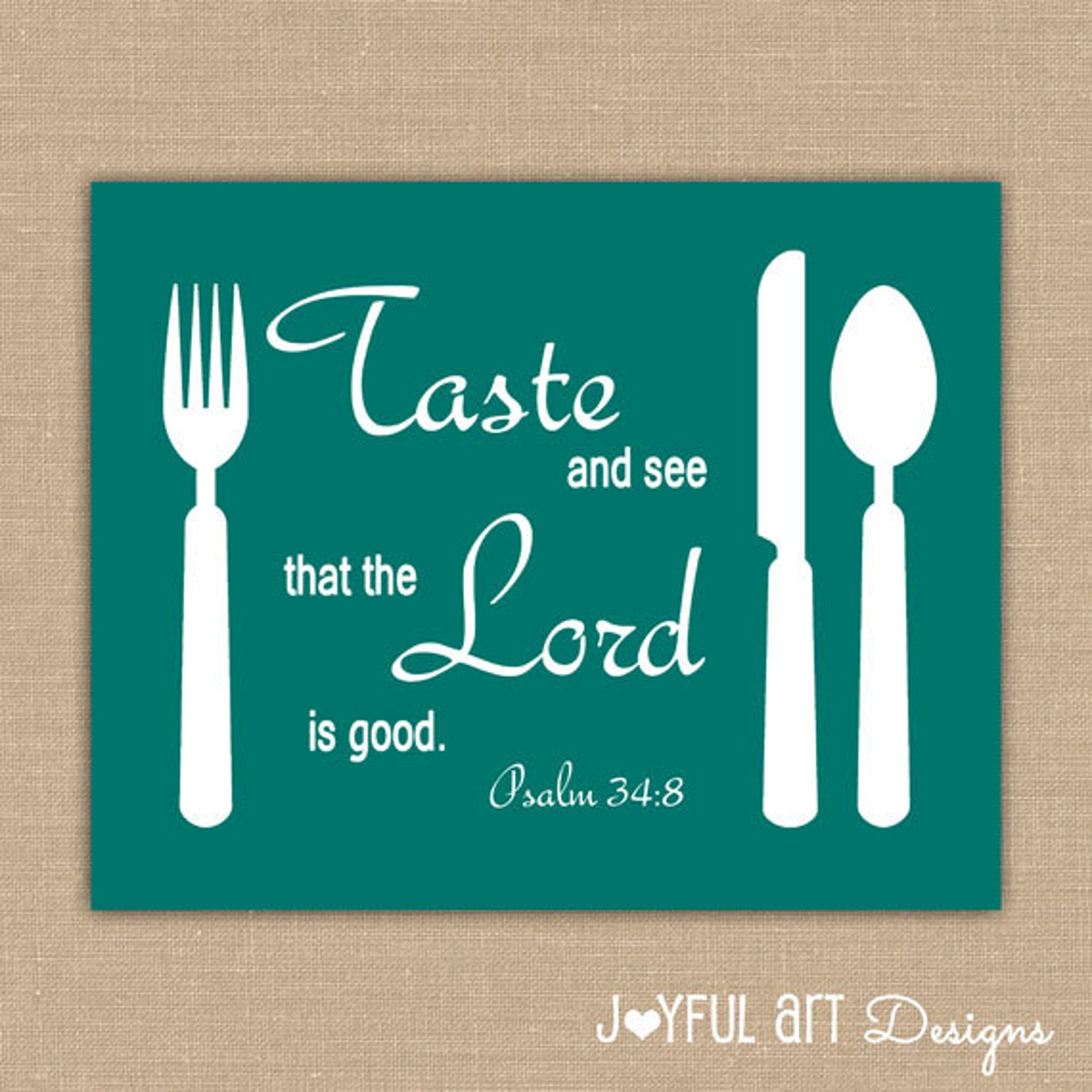 Taste and See That the Lord is Good PRINTABLE. Psalm 34:8 | Etsy