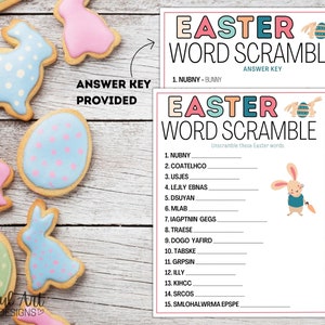 Easter Word Scramble / Printable Easter Games / Easter Activities for ...