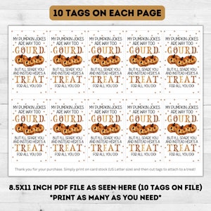 Funny Thanksgiving Treat Tag / Fall Treat Tag / Pumpkin Bread Tag ...