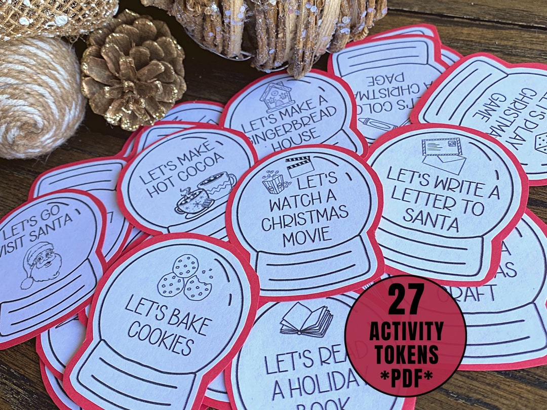 Printable Advent Activity Cards for Kids / Christmas Advent Calendar ...