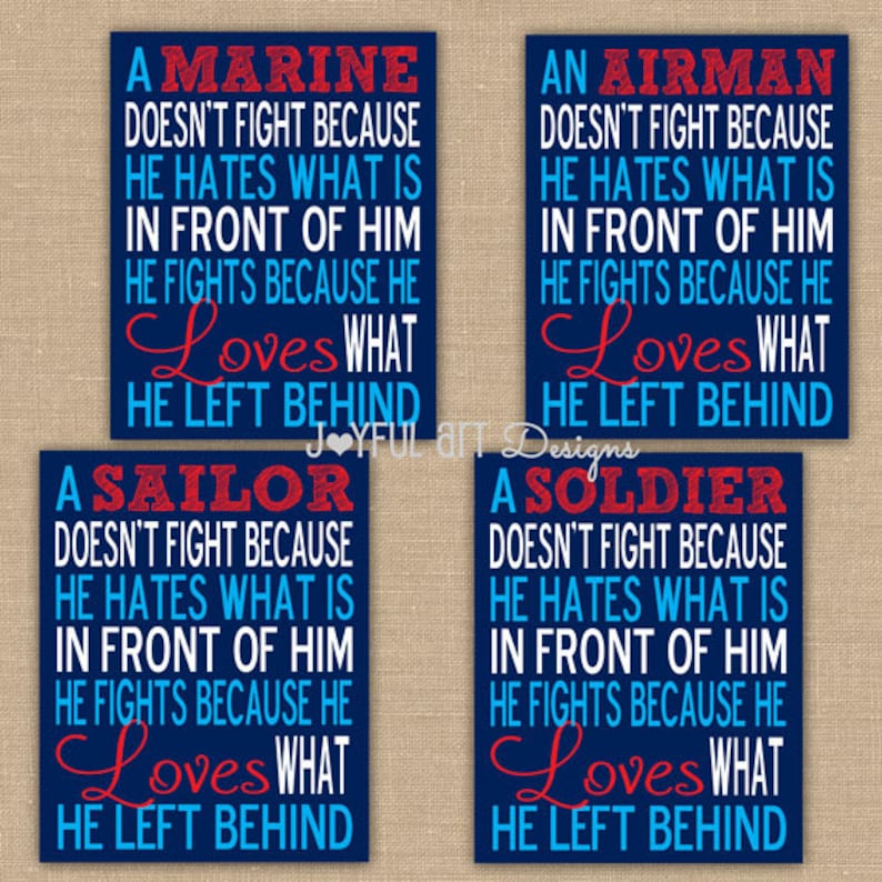 A Soldier/marine/airman/sailor Loves What He Left Behind. - Etsy