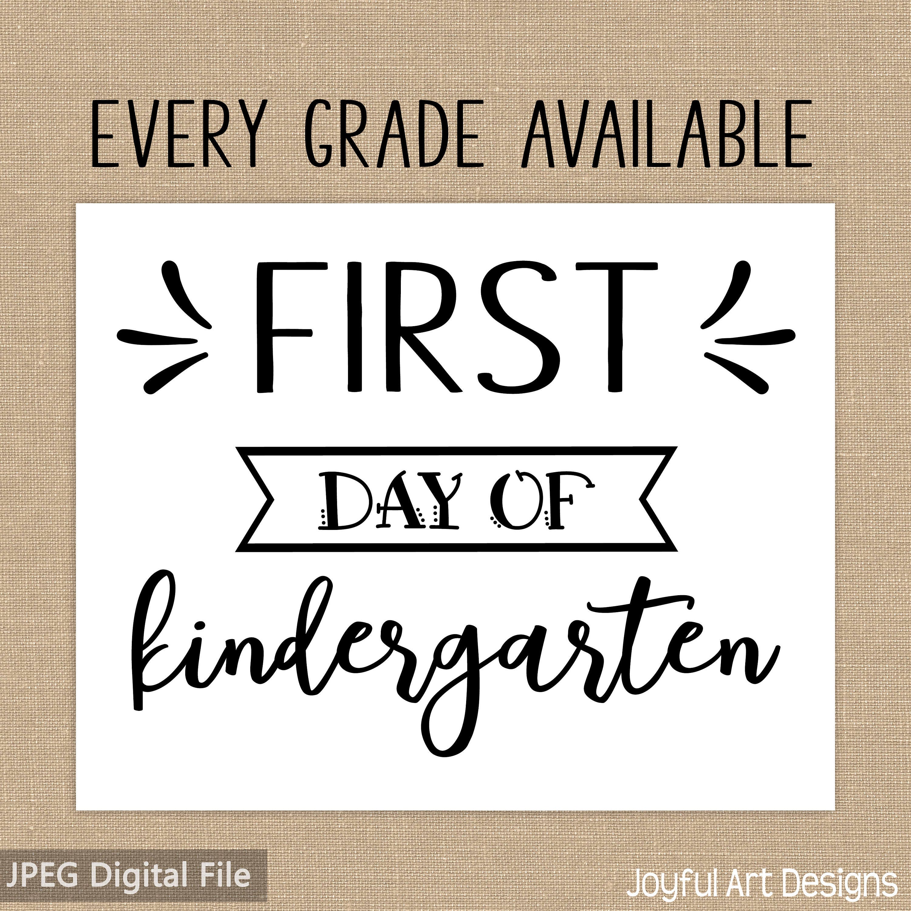 First Day of School PRINTABLE Signs. All Grades. Back to - Etsy Canada