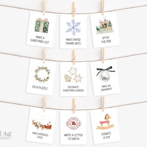 Printable Advent Activity Cards for Kids / Christmas Advent Calendar ...